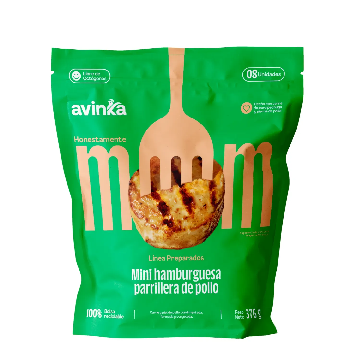 Mini Hamburguesa Parrillera de Pollo x 8 Unidades | Avinka