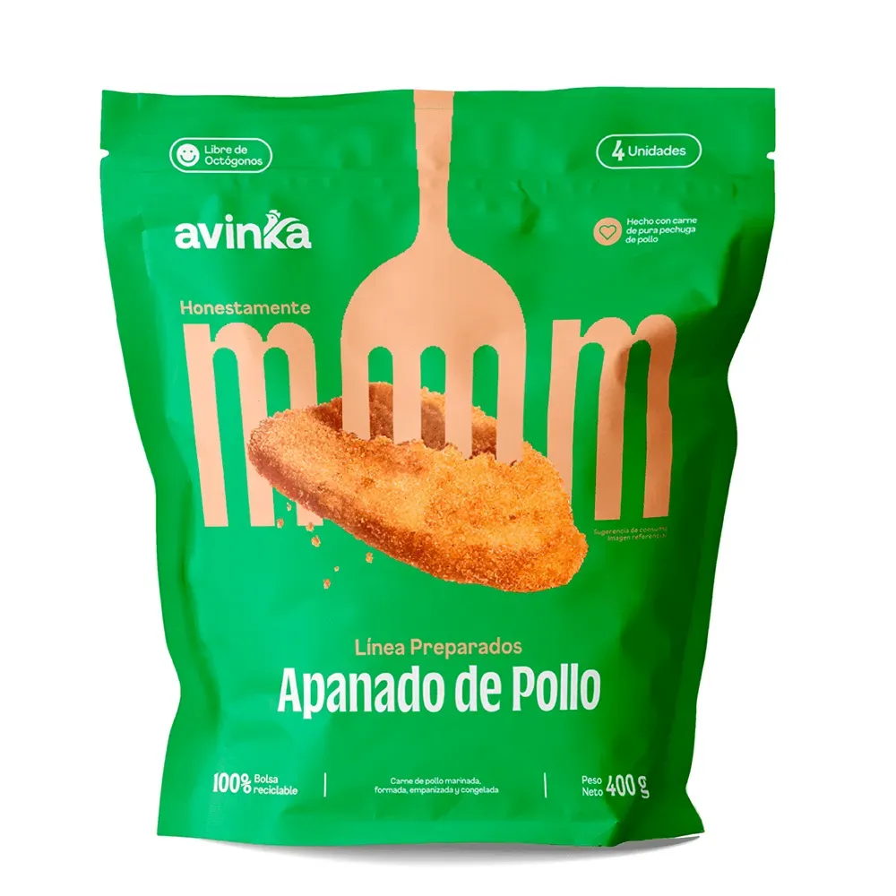 Apanado de Pollo x 4 Unidades 400g | Avinka